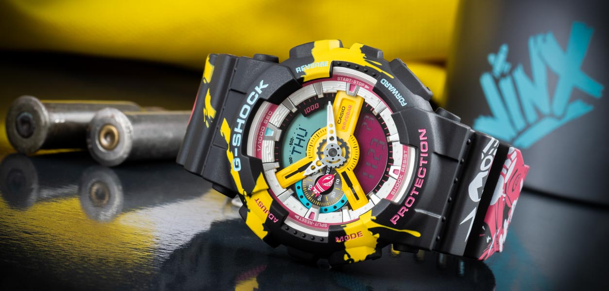 Relógio Casio G-Shock GA-110 League of Legends - Edição Jinx | Relógio ...